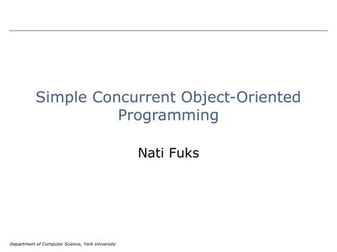 Ppt Simple Concurrent Object Oriented Programming Powerpoint