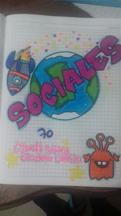 Cuaderno Marcado Portadas De Sociales Dibujos Faciles Caratulas De