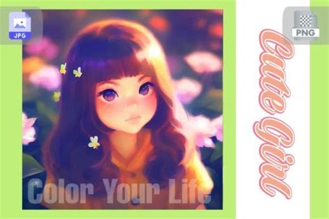 Cute Girl Graphic By Color Your Life · Creative Fabrica