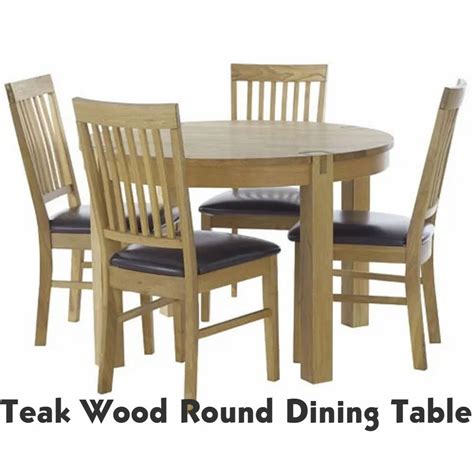 Teak Wood Round Dining Table At 22000 Set In Muzaffarpur ID