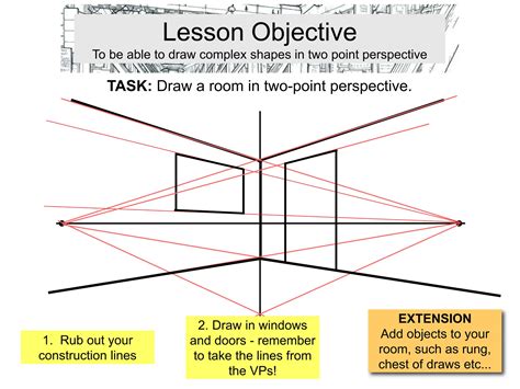 One And Two Point Perspective Lesson For High School And College Ppt
