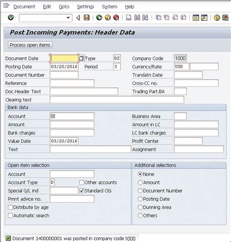 SAP Accounts Receivable Processing Incoming Payments