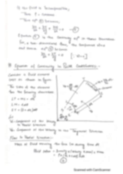 Solution Continuity Eqs In Cartesian And Polar Coordinate System