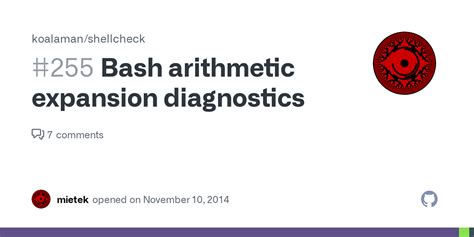 Bash Arithmetic Expansion Diagnostics Issue Koalaman Shellcheck GitHub