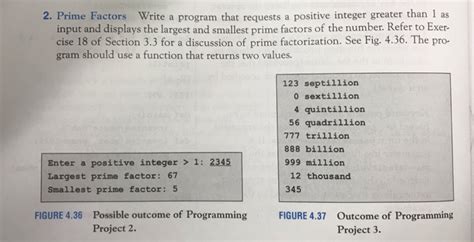 Solved 2 Prime Factors Write A Program That Requests A Chegg