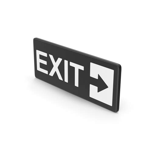 Exit Sign Black PNG Images PSDs For Download PixelSquid S