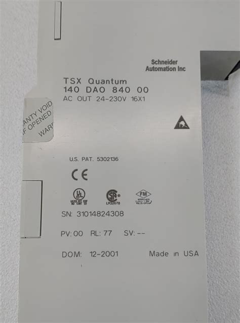 Modicon Discrete Output Relay Module Quantum Part 140 Dao 840 00