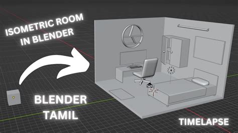 isometric room modeling in blender timelapse blender tamil youtube