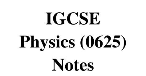 Formidable Igcse Physics Notes Pdf Formula For Thermal Energy In