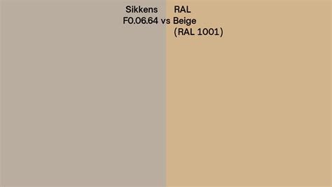 sikkens f0 06 64 vs ral beige ral 1001 side by side comparison