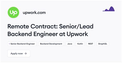 Upwork Hiring Contract Seniorlead Backend Engineer • Remote Work From Home Himalayas
