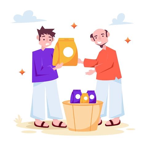 Una Caricatura De Dos Hombres Sosteniendo Una Canasta De Huevos