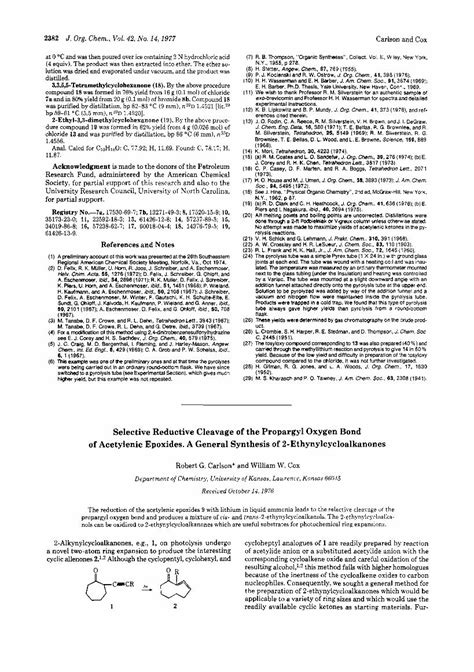 Pdf Selective Reductive Cleavage Of The Propargyl Oxygen Bond Of