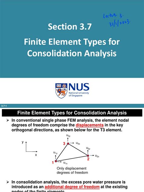 Section 37 Finite Element Types For Consolidation Analysis Download Free Pdf Finite Element