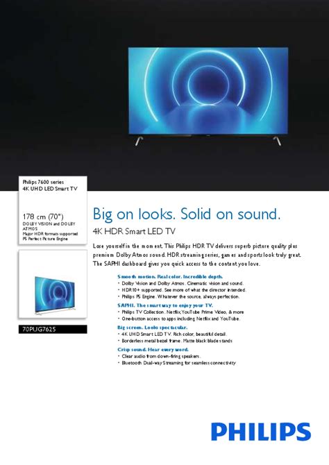 Philips 7625 Series Television User Manual