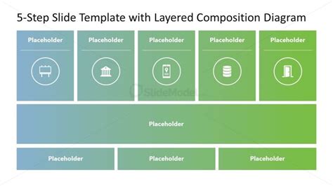 Step Slide Template With Layered Composition Diagram X Slidemodel