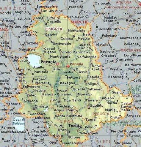 Cartina Geografica Dell Umbria Stradario Mappa