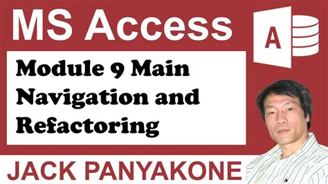 cms module 9 main navigation and refactoring microsoft access youtube