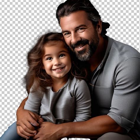 Premium Psd Father And Daughter Hugging In Garden