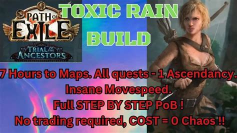 How To Optimize The Best Leveling Build In POE Toxic Rain Pathfinder