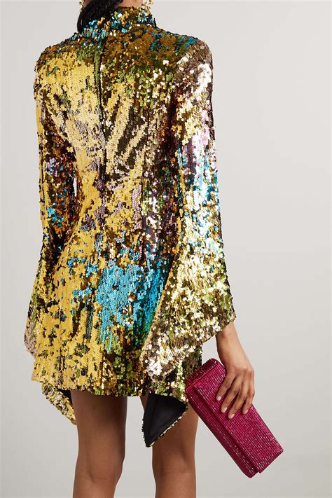 Halpern Sequined Tulle Mini Dress Mini Dress Tulle Mini Dress Dress