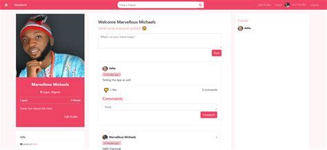 Github Marvellousubaniror Facebook Clone This Is A Social Media App