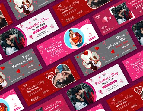 Valentine S Day Social Media Post Cover And Banner Behance