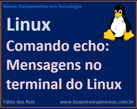 Como exibir mensagens o comando echo no terminal do Linux Bóson