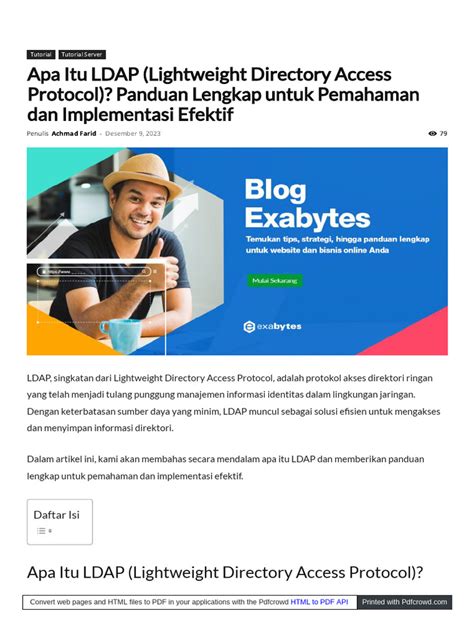 Apa Itu Ldap Panduan Lengkap Untuk Pemahaman Dan Implementasi Efektif Pdf