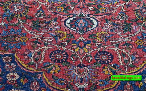 Antique Rugs 5x7 Red Antique Persian Bakhtiari Wool Rug Sale