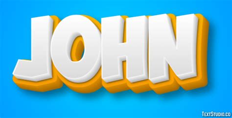 John Text Effect And Logo Design Name
