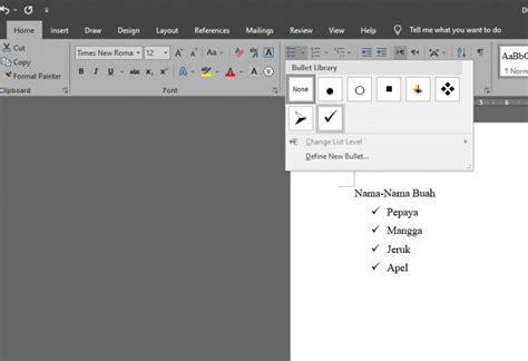Cara Membuat Bullet And Numbering Di Word Gudangnyalink