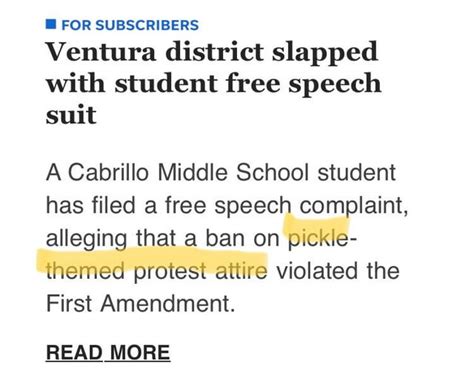 A Ban On Pickle Themed Protest Attire” 🤔 Rventura