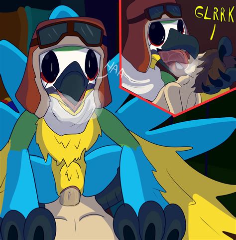 Rule 34 Absurd Res Anthro Avian Bird Black Sclera Bodily Fluids