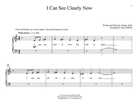 Jimmy Cliff I Can See Clearly Now Arr Jason Sifford Sheet Music