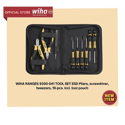 Jual WIHA RANGES 9300 041 TOOL SET ESD Pliers Screwdriver Tweezers