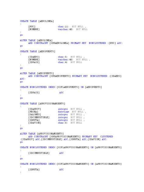 create table pdf database index data management
