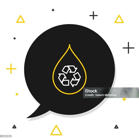 Line Recycle Clean Aqua Icône Isolée Sur Fond Blanc Goutte Deau Avec