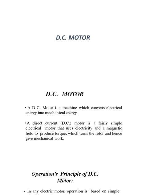 dc motor pdf