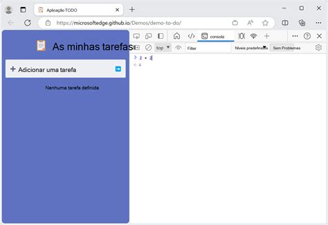 visão geral do console microsoft edge developer documentation