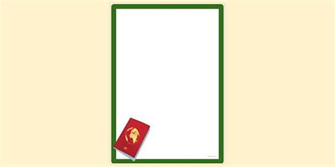 Simple Blank Passport Page Border Page Borders Twinkl