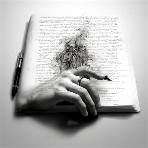 Premium AI Image Illustration Of Writting Hand