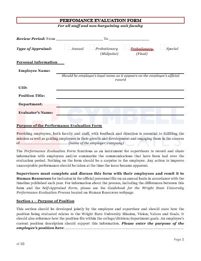 Performance Evaluation Form CM Advocates LLP Uganda