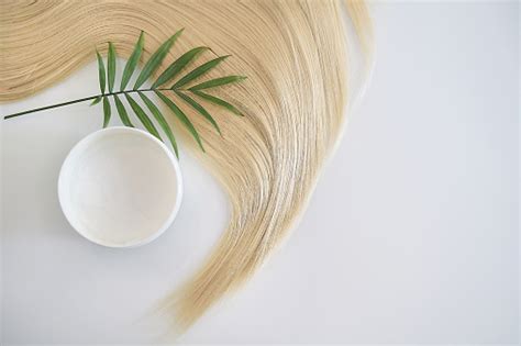 Blonde Female Hair Balm Or Hair Mask Isolated On White Background