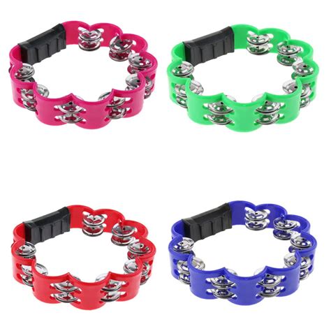 Led 탬버린 클리어 라이트 업 감각 장난감 깜박이는 탬버린 악기 흔들리는 장난감 축제 생일 파티 1 개 핸드폰닷컴