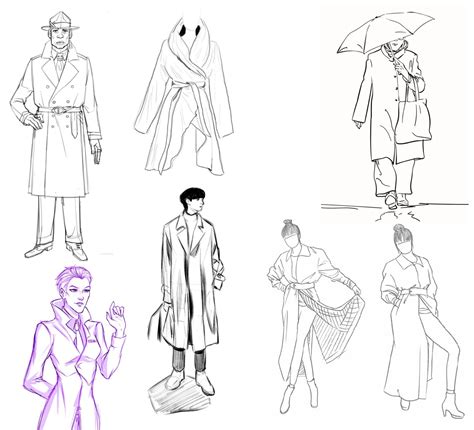 Coat Drawing Reference And Sketches For Artists