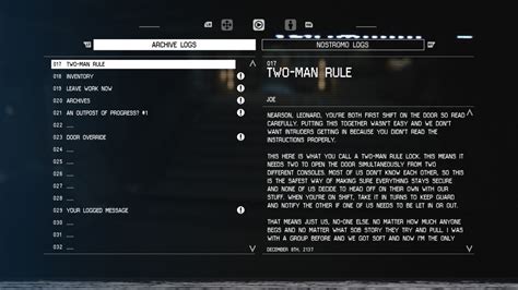 Alien Isolation Game Ui Database