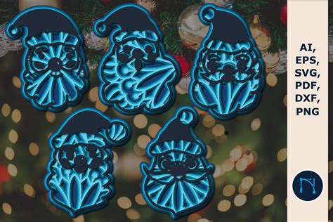3d Cricut Christmas Santa Svg Bundle · Creative Fabrica