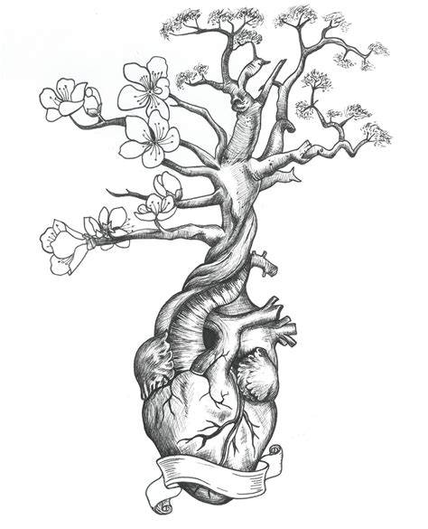 Pin By Kamile Pervis On Tattoos Tree Heart Tattoo Sakura Tattoo