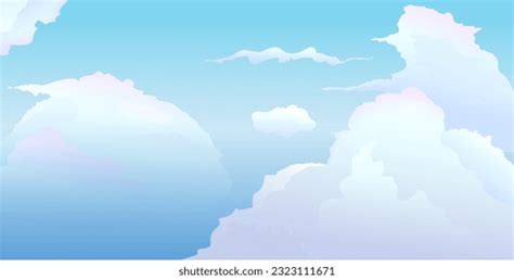 Sky Clouds Anime Background Cloudy Vector 库存矢量图（免版税）2430402851